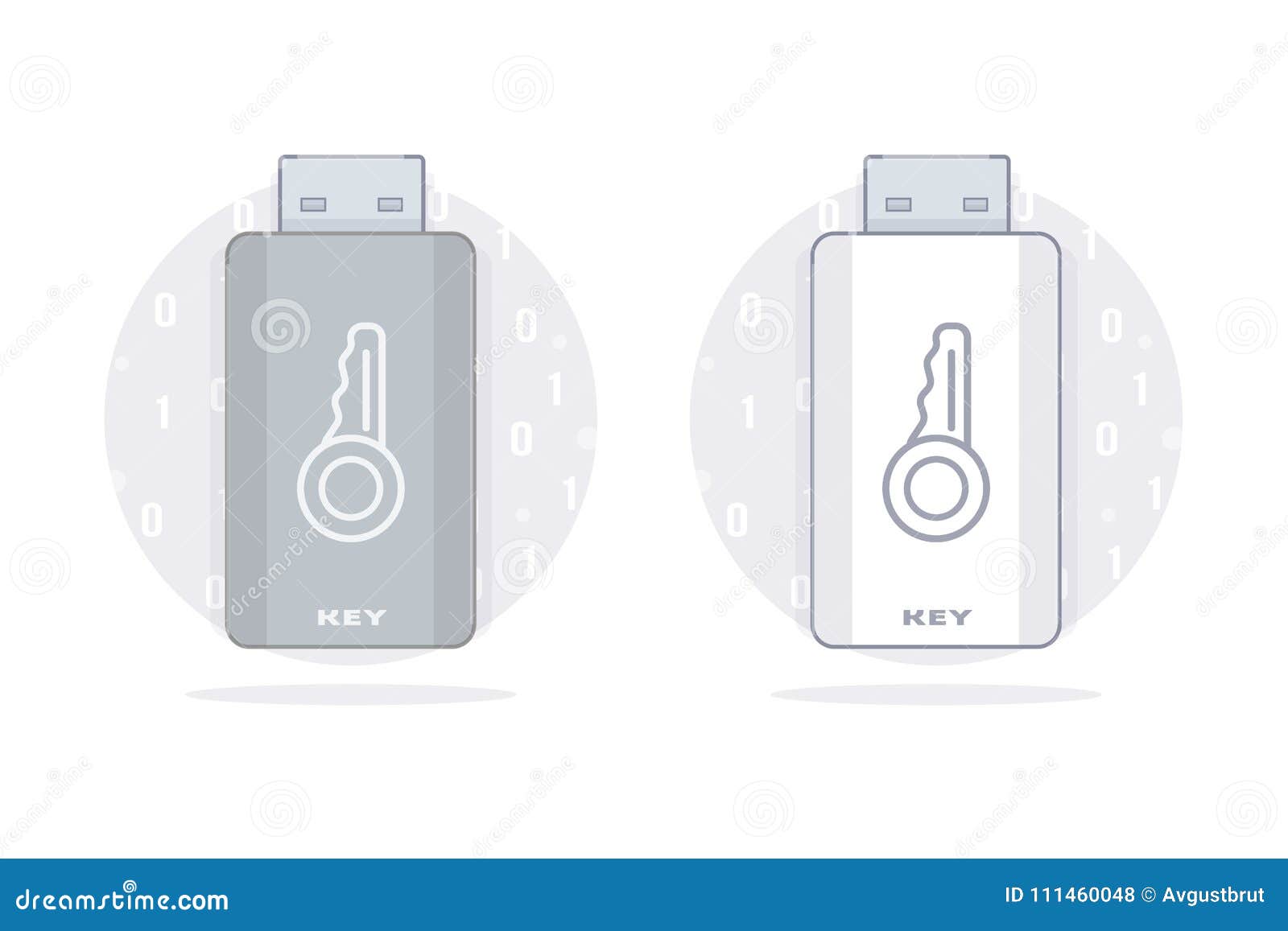Usb Key. Flash Drive Memory Stock Vector - Illustration of plug ...