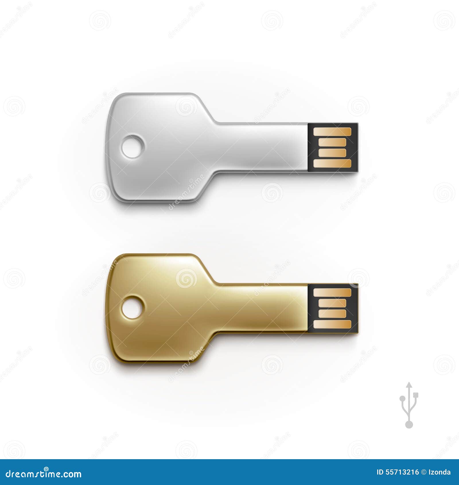 USB Key Flash Drive Stick Memory Vector Isolated Stock Vector ...
