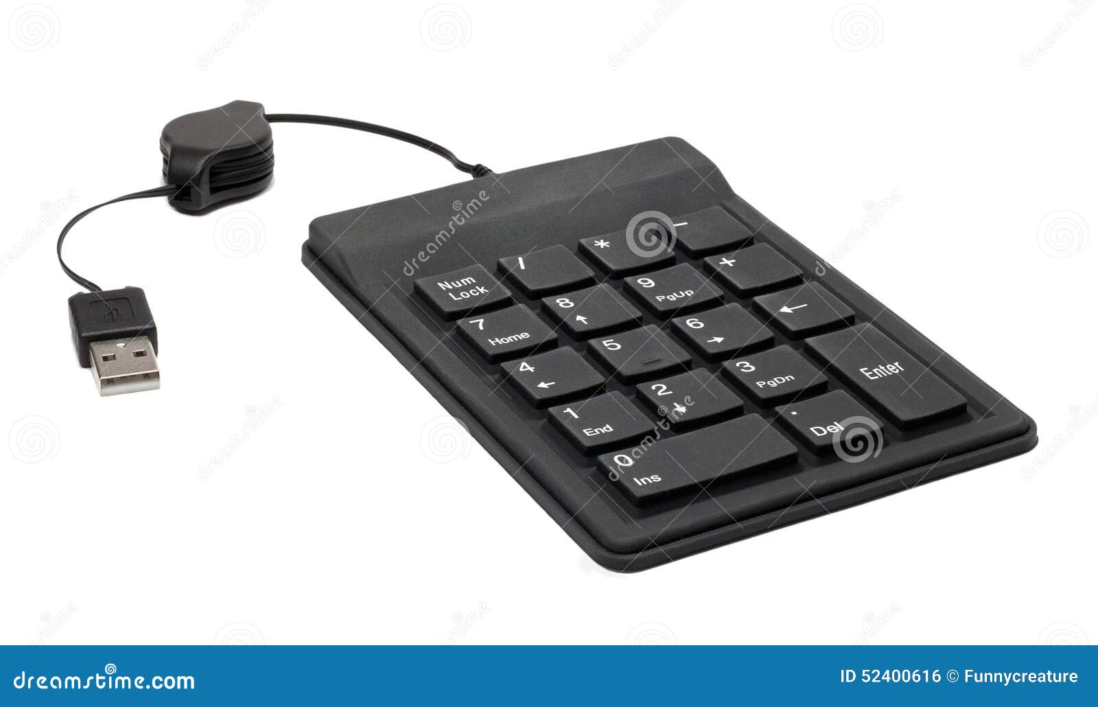 USB keypad stock photo. Image of communication, black - 52400616