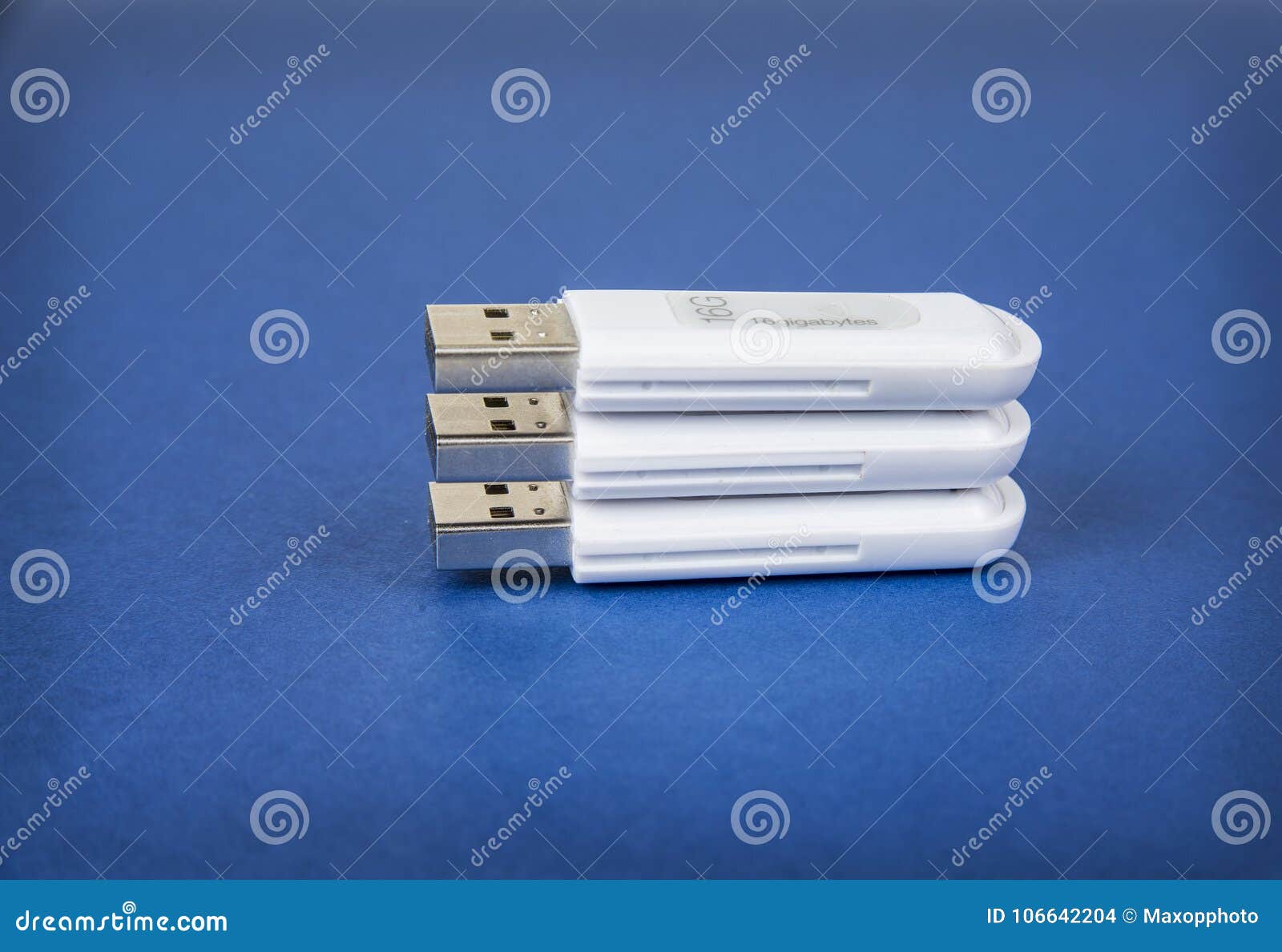 USB Keys To Save Data on the Bue Background. Stock Photo - Image of ...