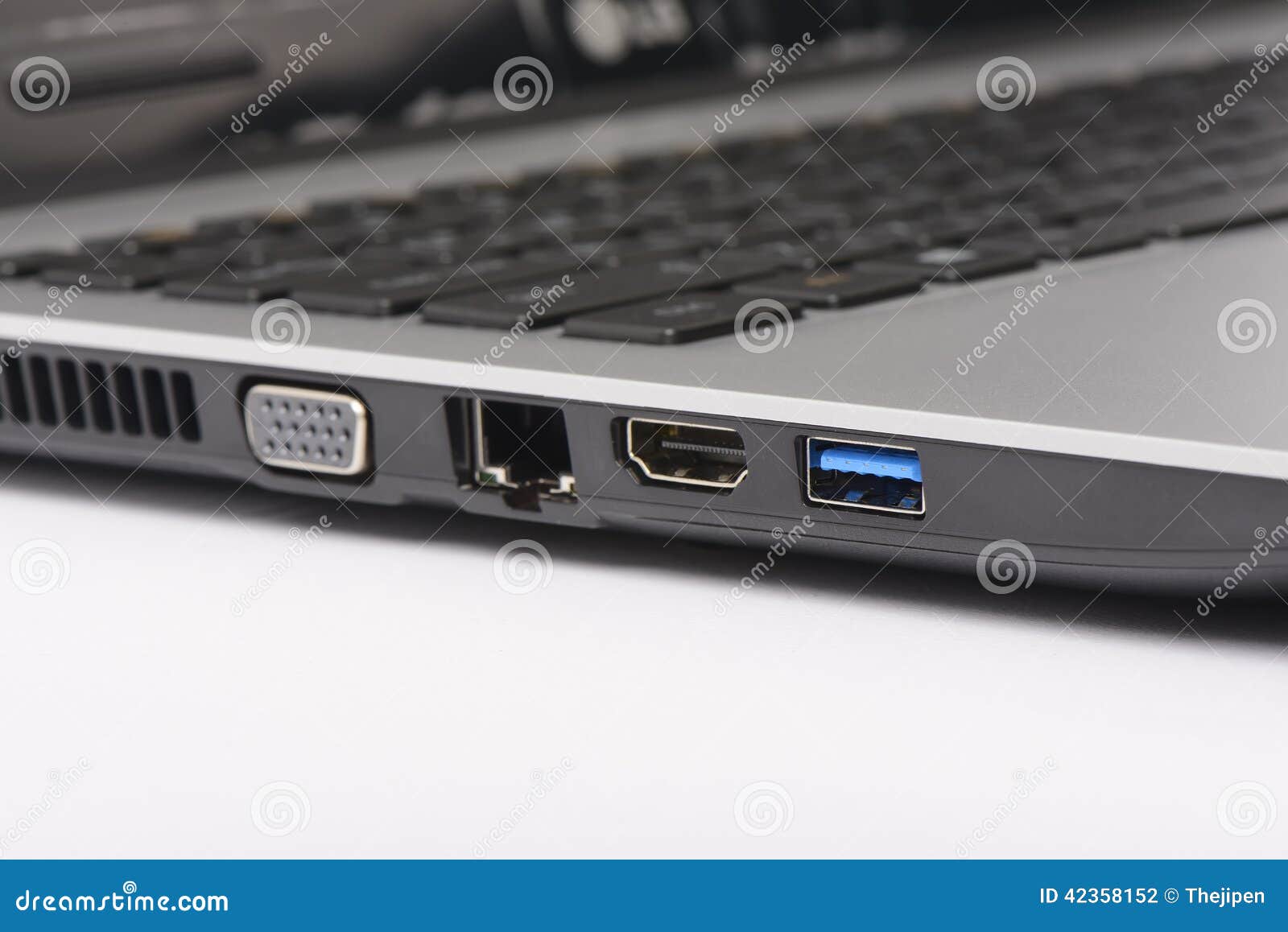 USB 3.0, LAN and Graphic Ports Stock Photo - Image of universal ...