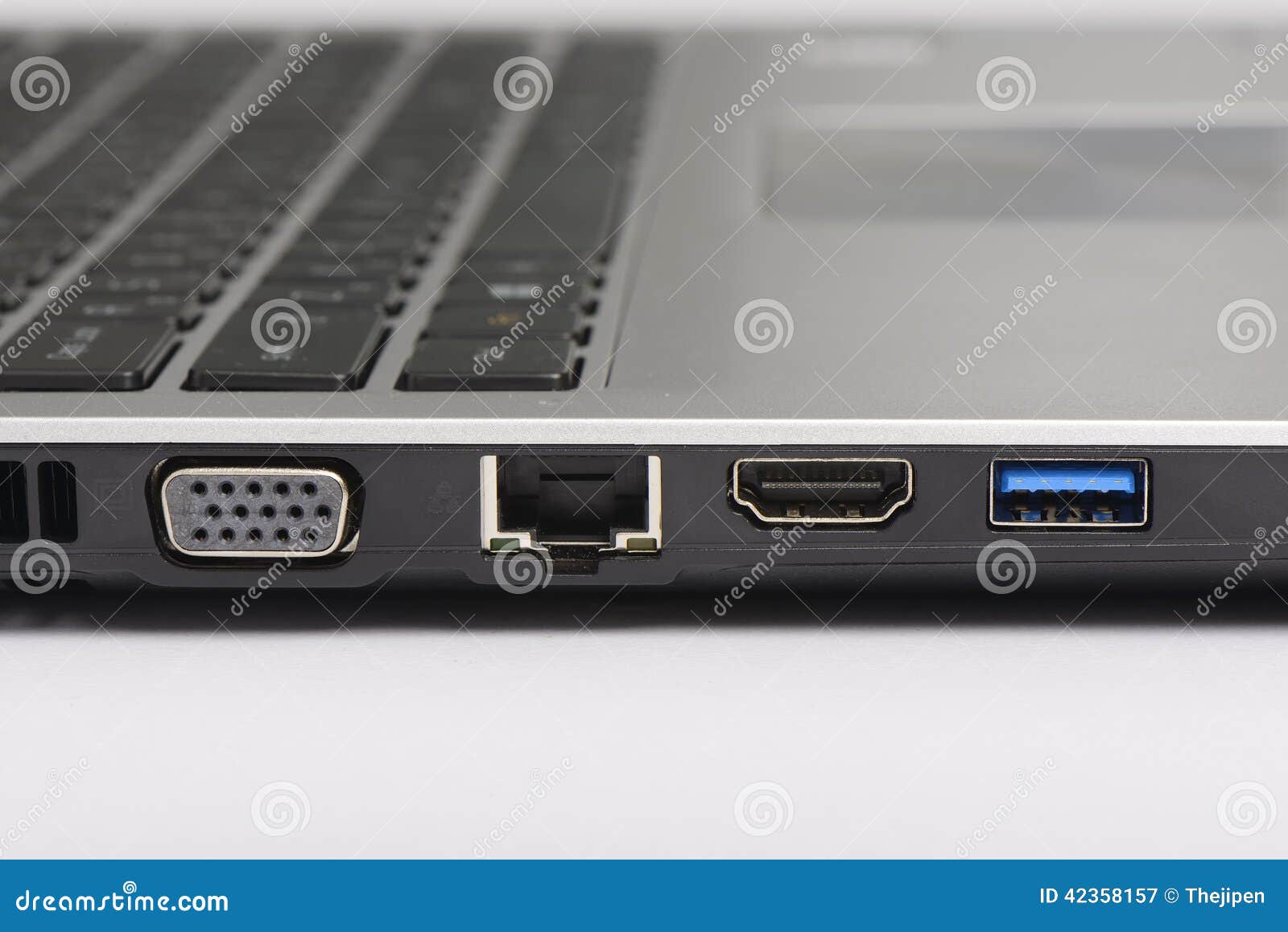 USB 3.0, LAN and Graphic Ports Stock Image - Image of device, connect ...