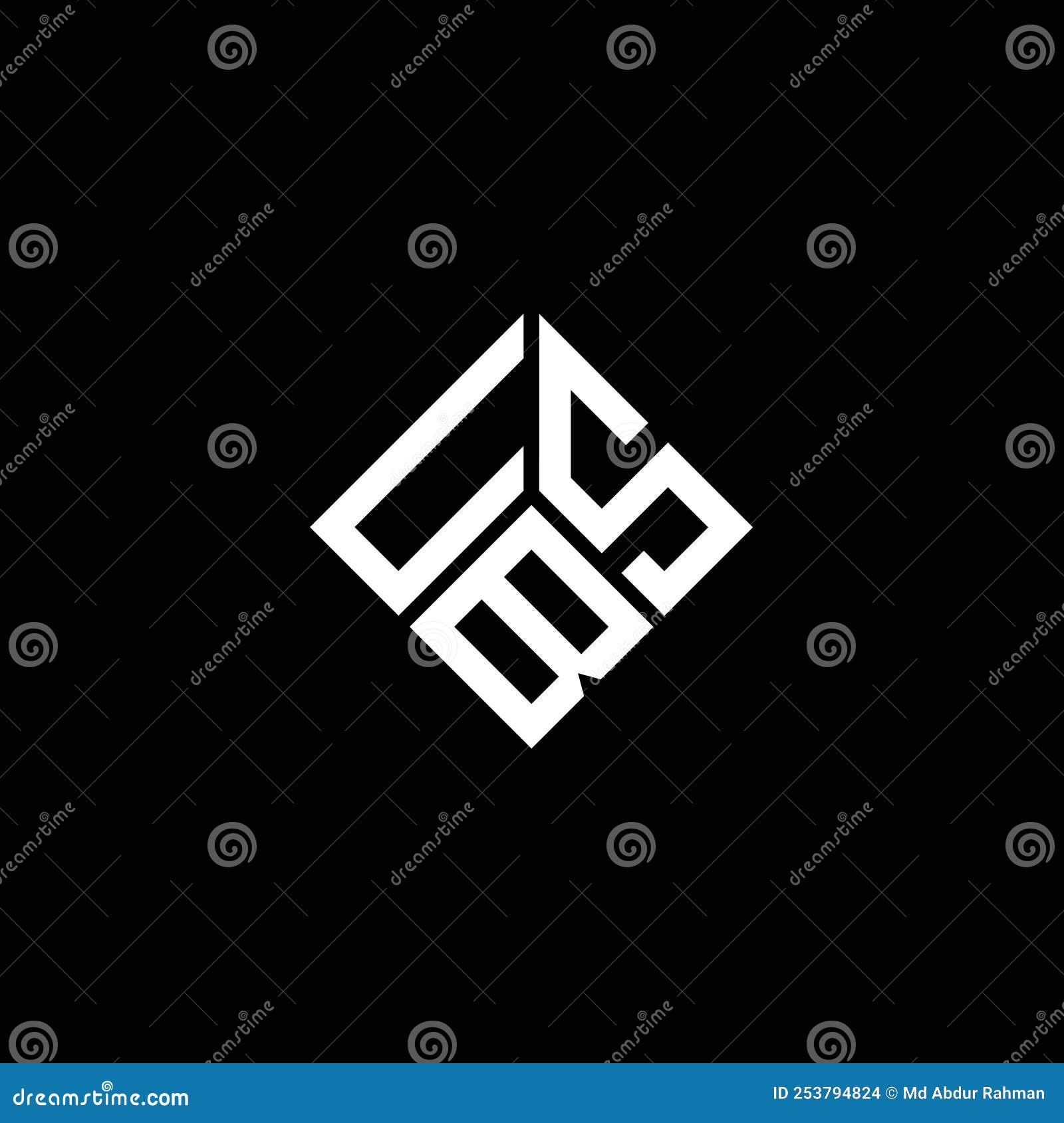 USB Letter Logo Design on WHITE Background. USB Creative Initials ...