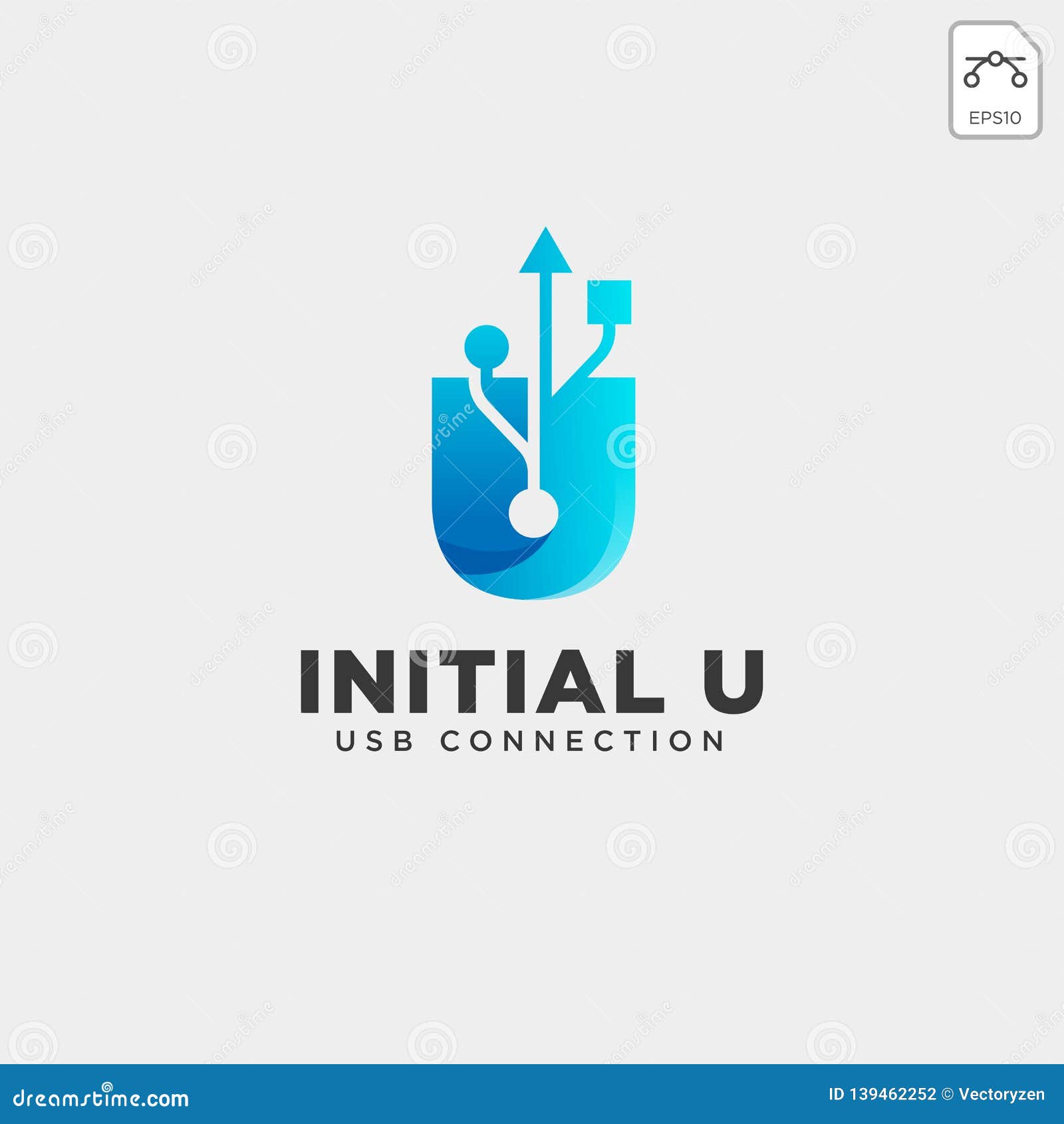 Usb Letter U Connection Communication Creative Logo Template Vector ...