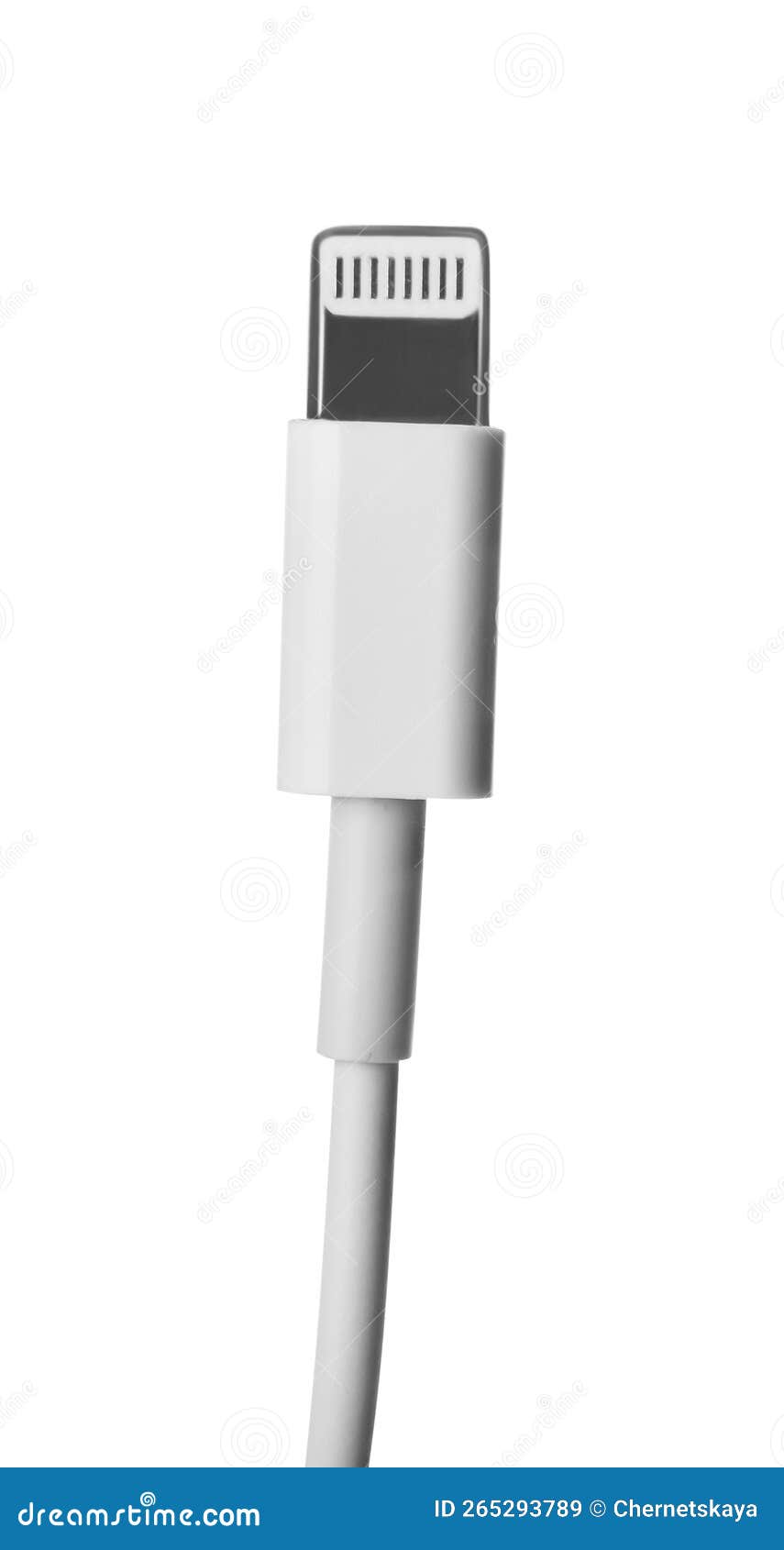 USB Lightning Cable Isolated on White. Modern Technology Stock Image ...