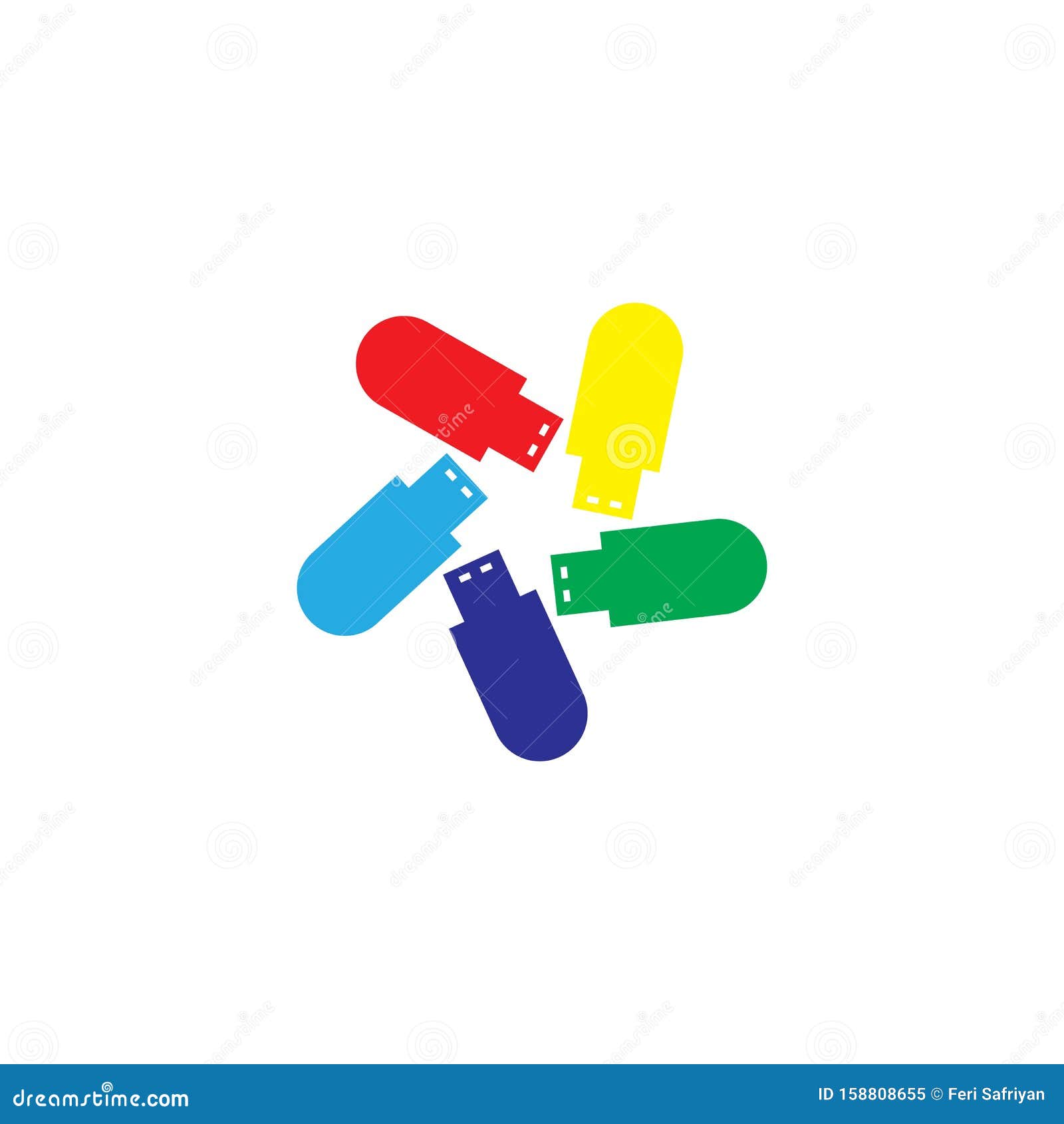 USB logo illustration stock vector. Illustration of file - 158808655