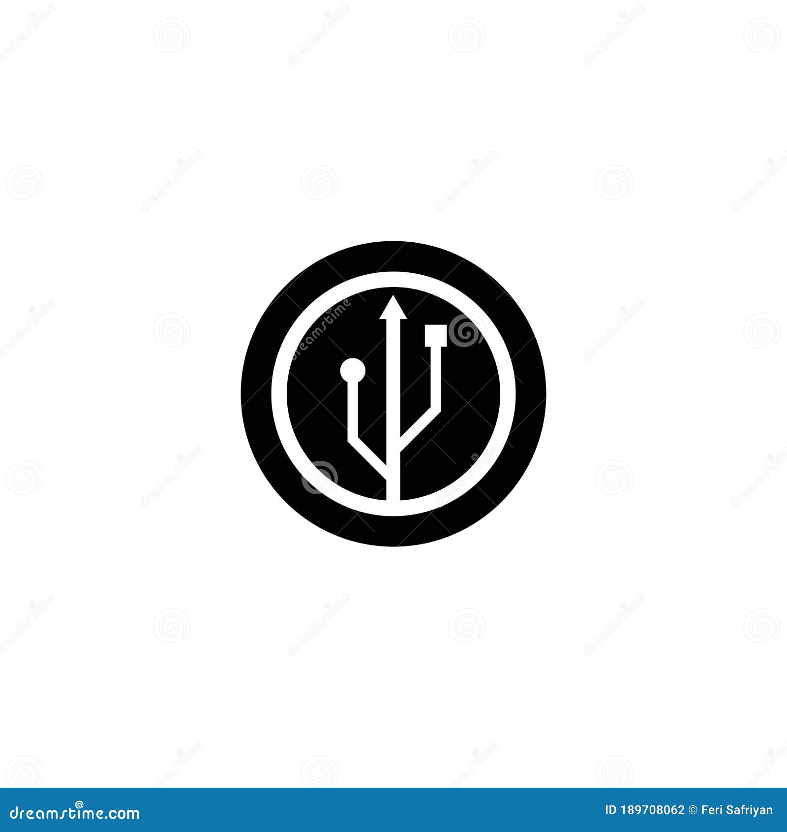 USB logo illustration stock illustration. Illustration of cable - 189708062