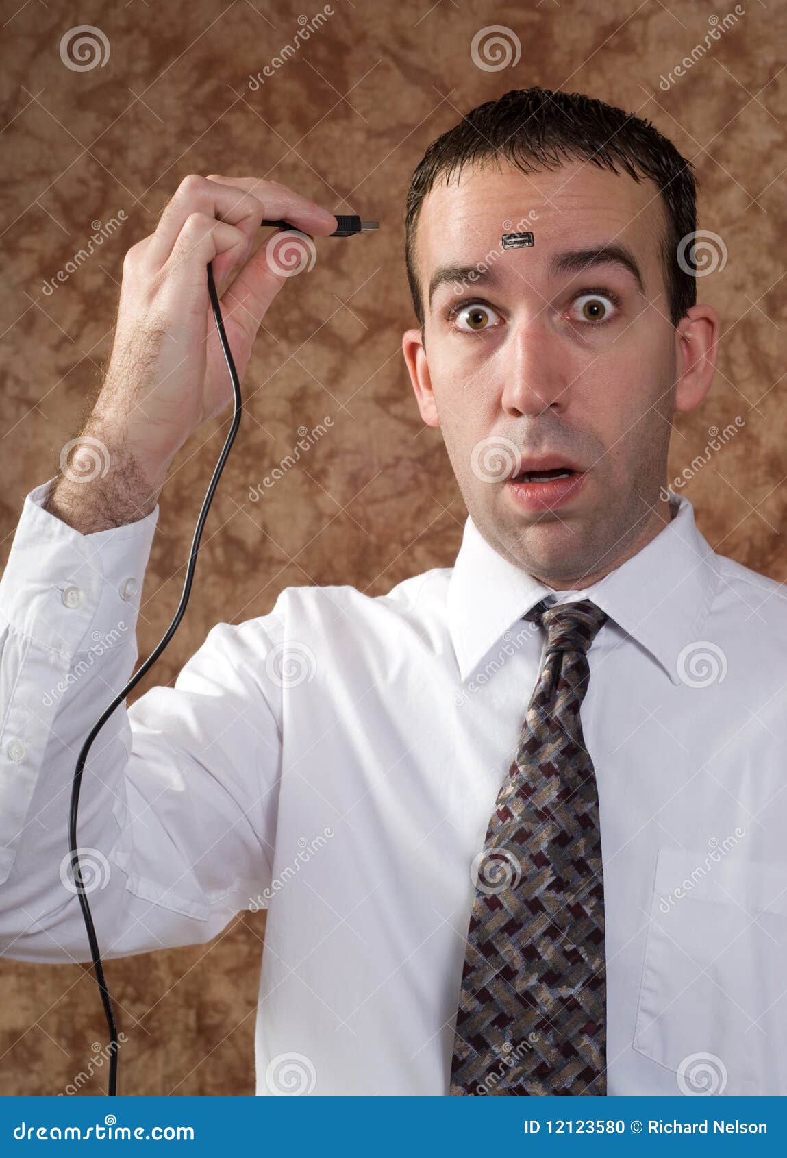 USB Man stock photo. Image of data, adult, cord, business - 12123580