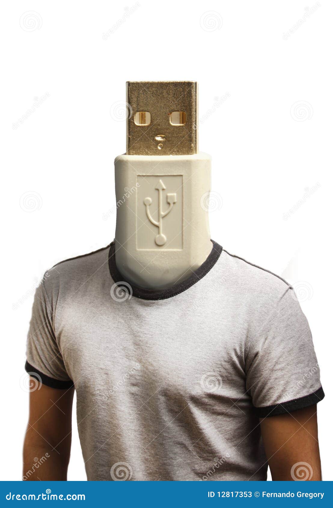 Usb man stock image. Image of electronics, technology - 12817353