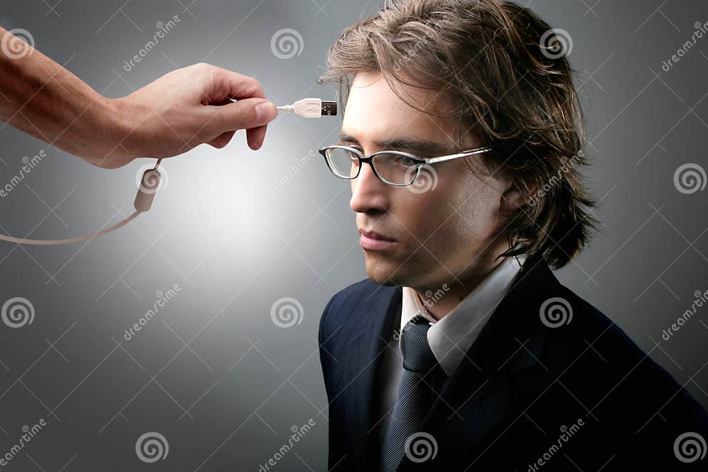 Usb man stock photo. Image of technology, business, cable - 7049966