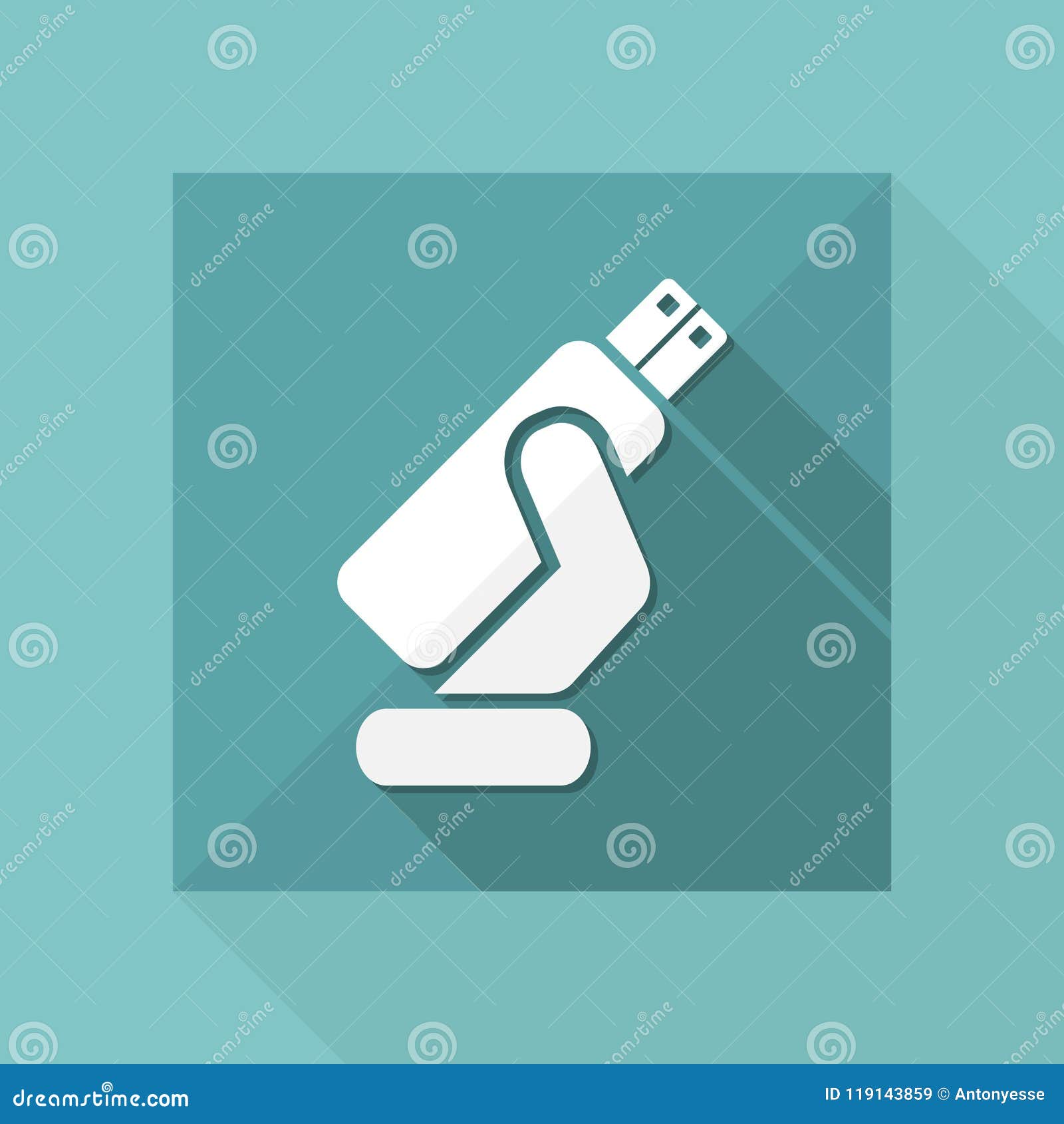 Usb memory icon stock vector. Illustration of removable - 119143859