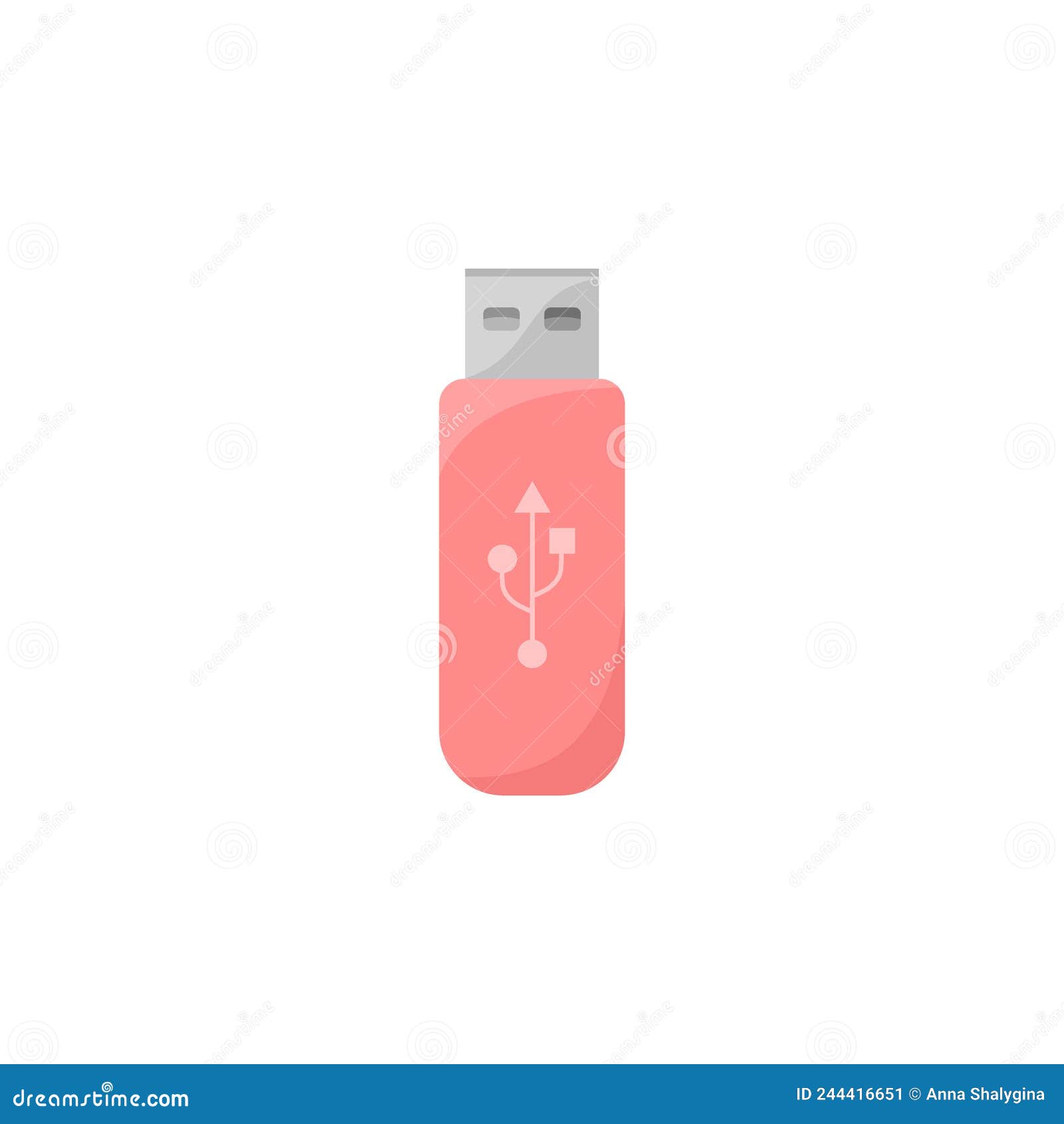 USB Memory Stick Isolated. Flash Drive Digital Storage Device. USB Data ...
