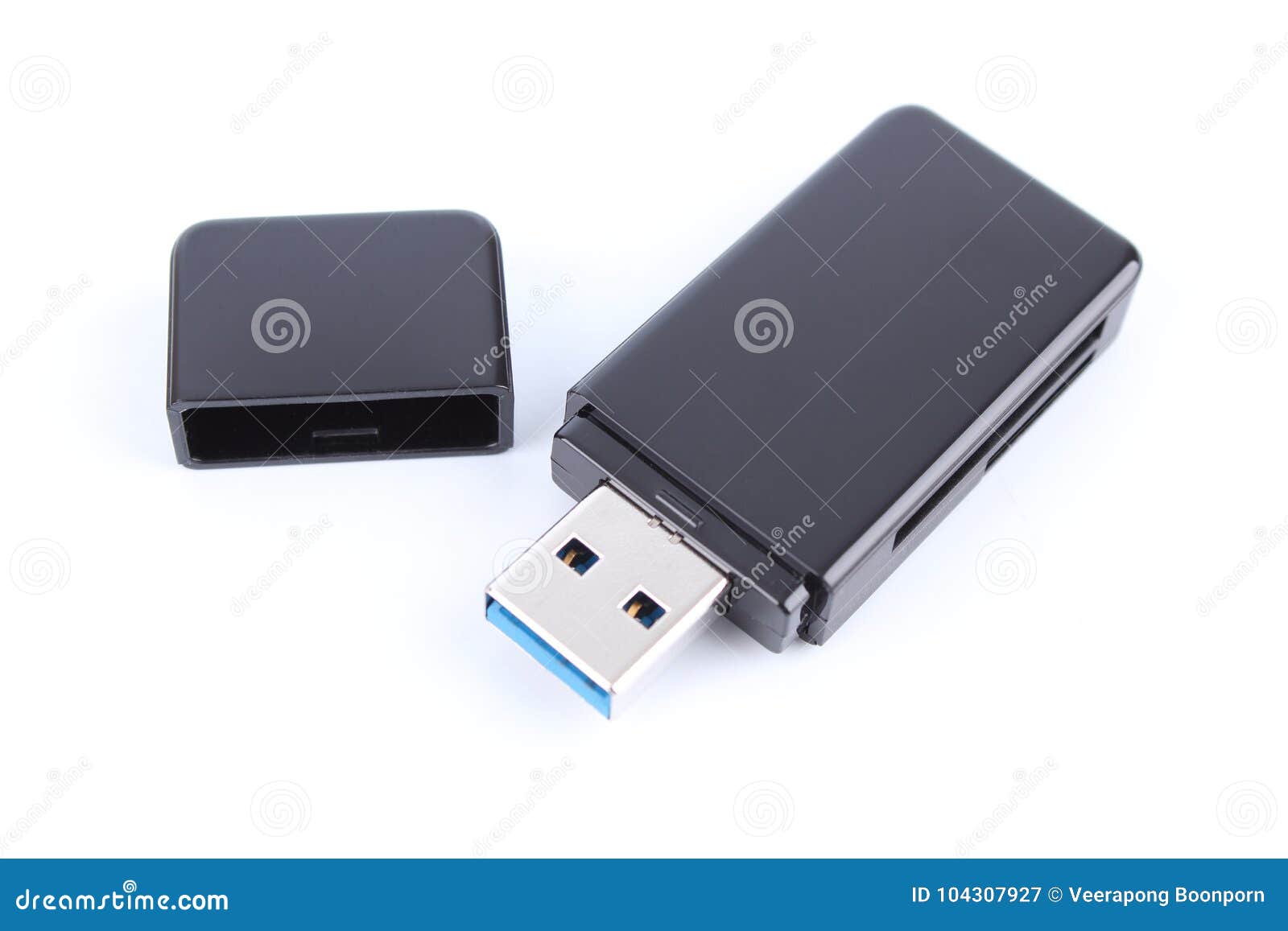 USB Memory Stick or USB Flash Drive Isolated on White Background Stock ...