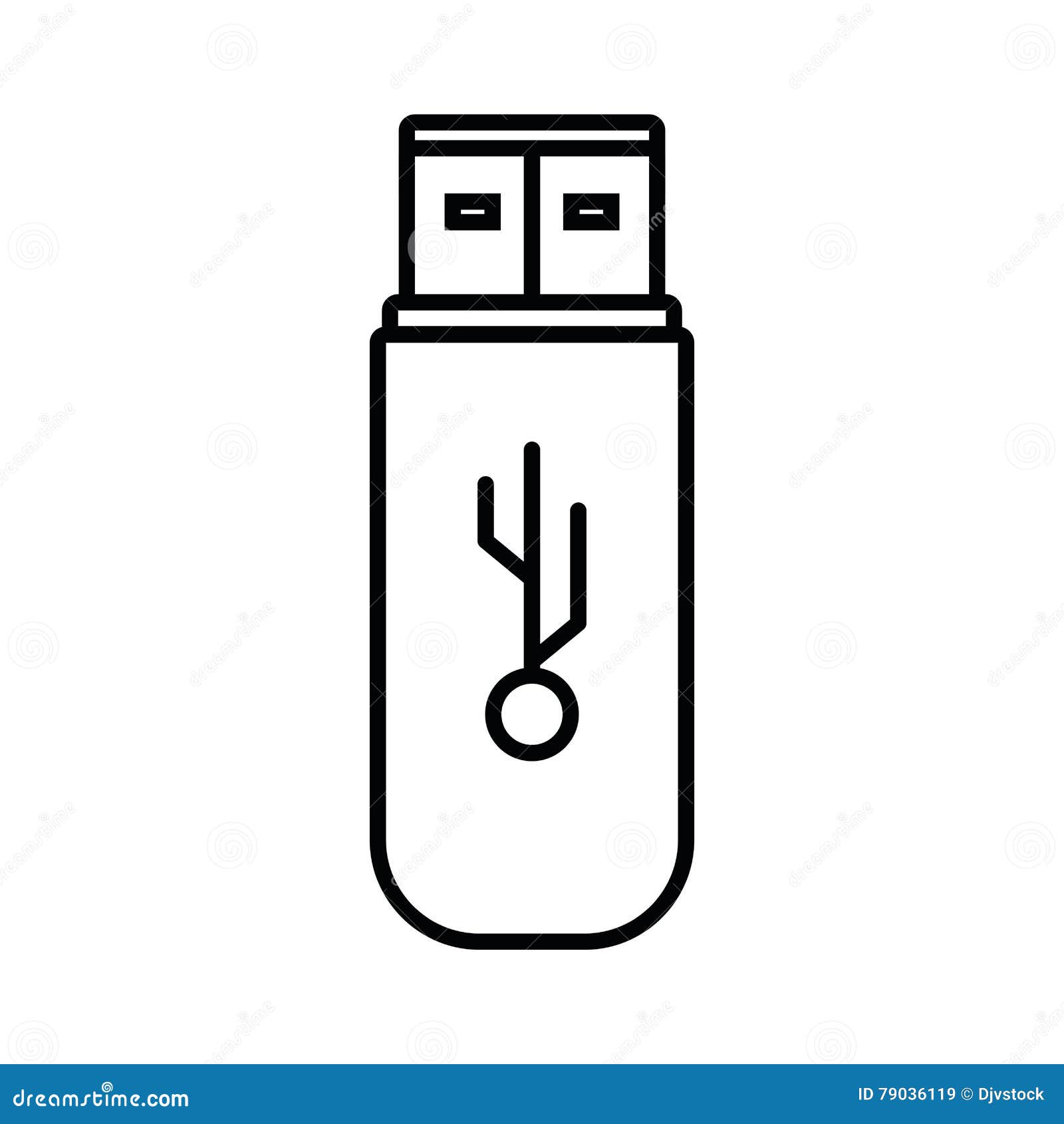 Usb Memory Storage Isolated Icon Stock Vector - Illustration of ...