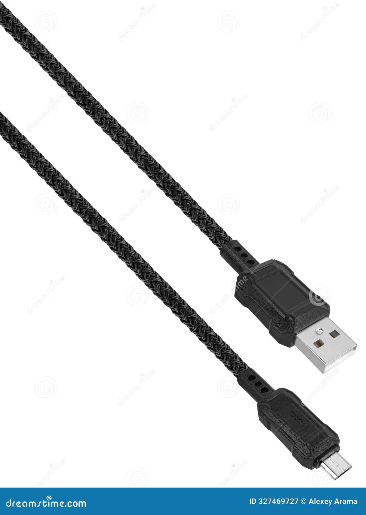 USB and Micro USB Connector Cable, Insulated on White Background Stock ...