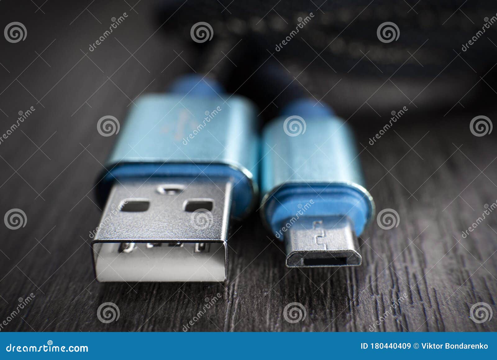USB and Micro USB Connectors Stock Image - Image of cable, charging ...