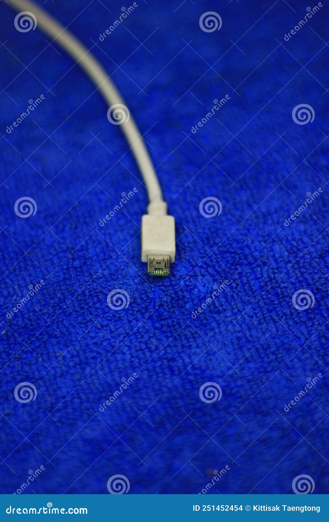 Micro USB Type B Cable From Different Angles Isolated Against White ...