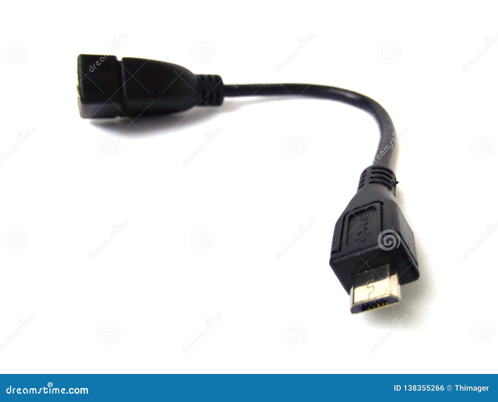 USB with micro USB plug. stock photo. Image of detail - 138355266