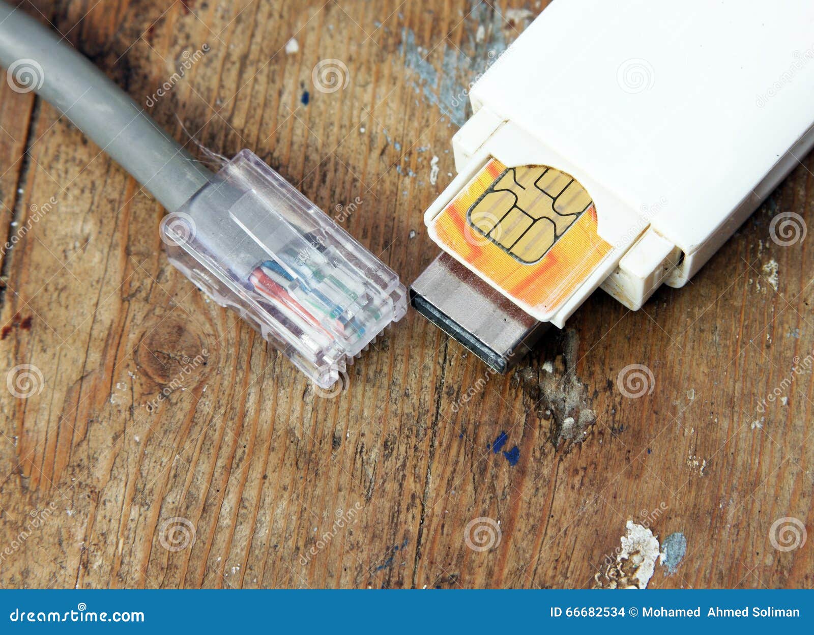 Usb Modem and Internet Cable Stock Photo - Image of modem, connectivity ...