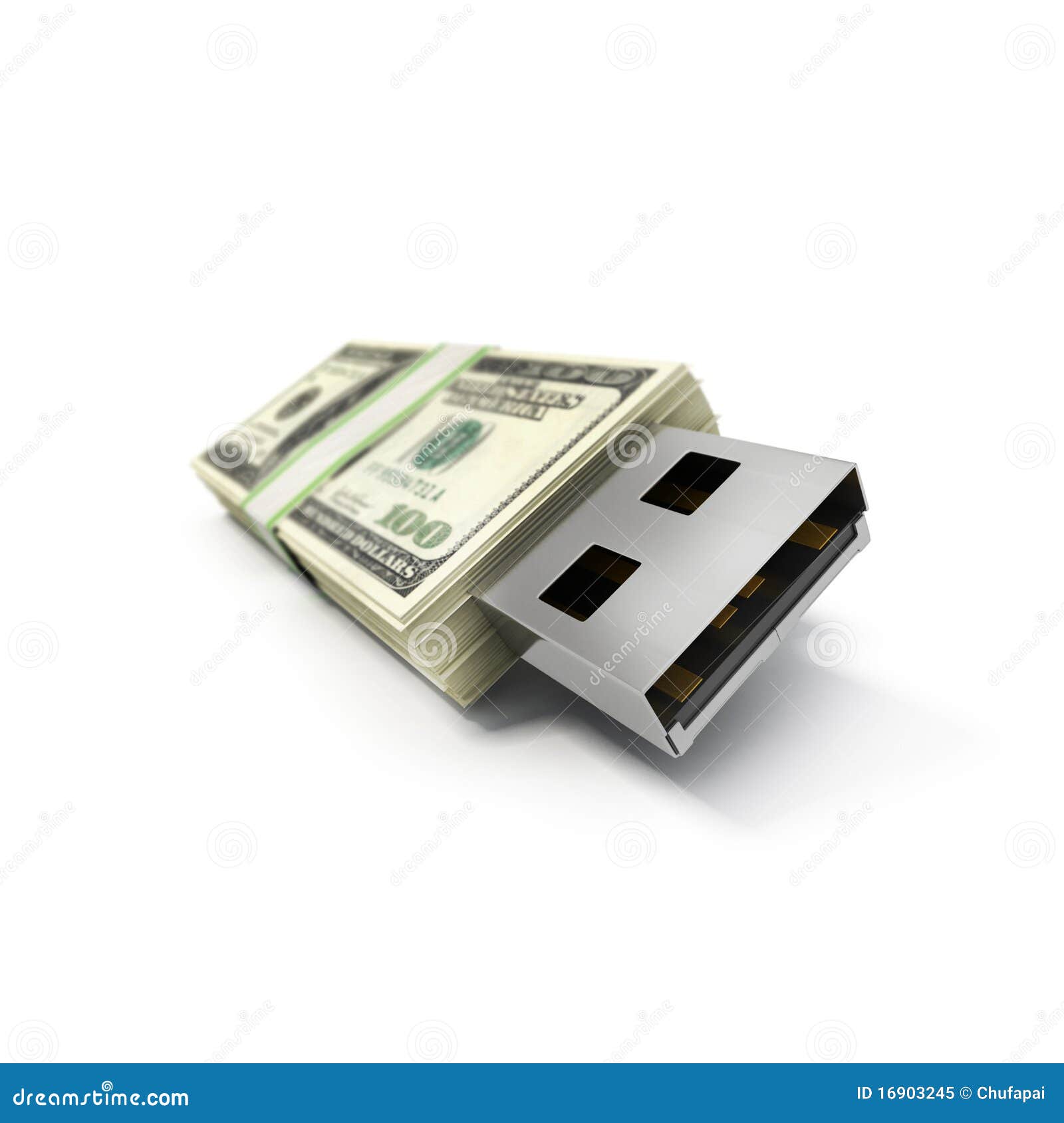 Usb money stock illustration. Illustration of currency - 16903245