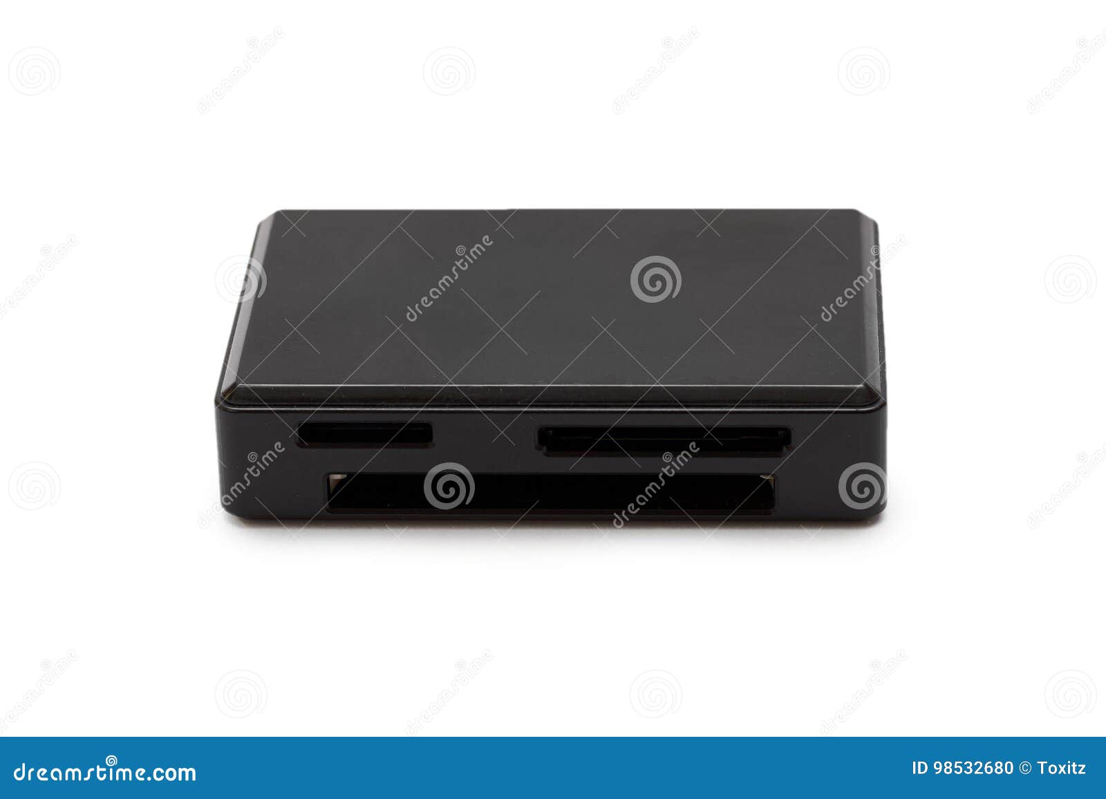 USB Multi Memory Card Reader Isolated on White Background Stock Photo ...