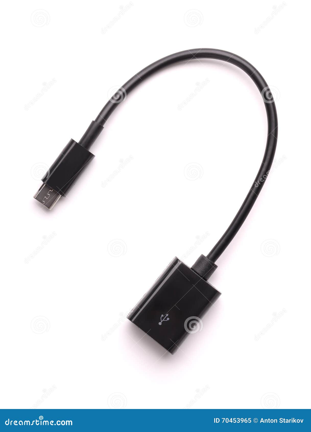 USB OTG cable stock image. Image of computers, device - 70453965