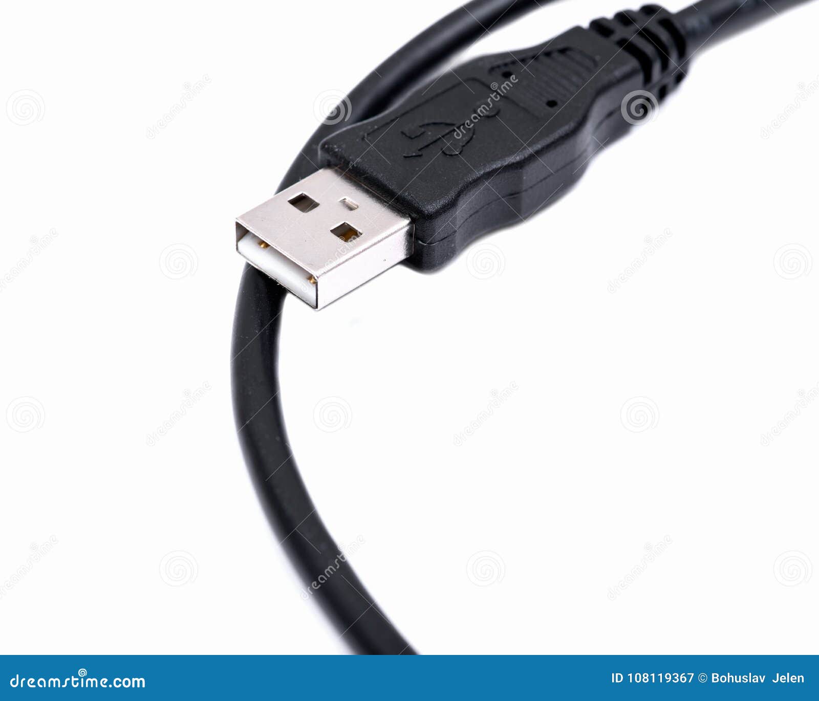 USB PC Computer Data Cable Cord Stock Image - Image of equipment ...