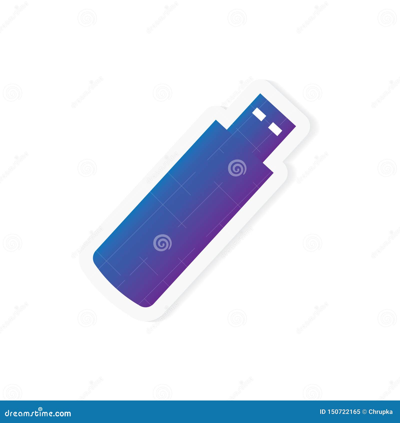 USB Pen Drive Flash Memory Icon Stock Vector - Illustration of save ...