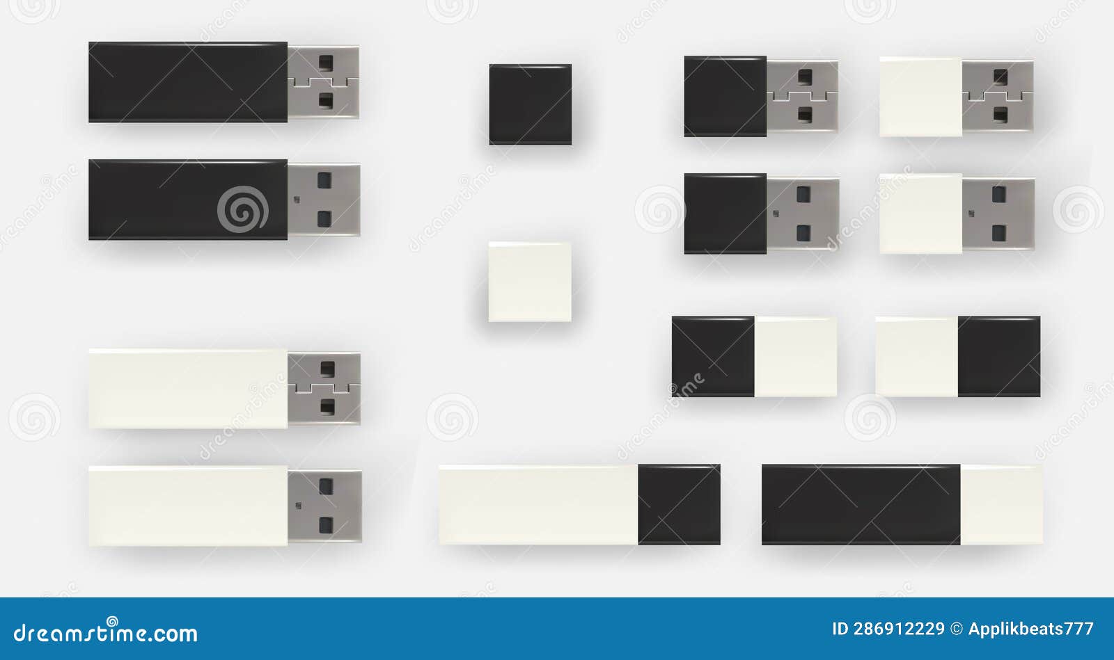 USB Pen Drives, Flash Disks. USB Flash Drives Stock Vector ...