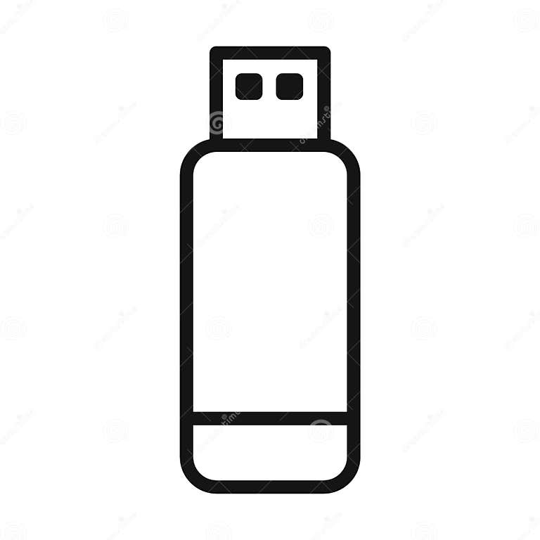 USB Pendrive Icon Pack Data Storage Device Illustrations for Technology ...