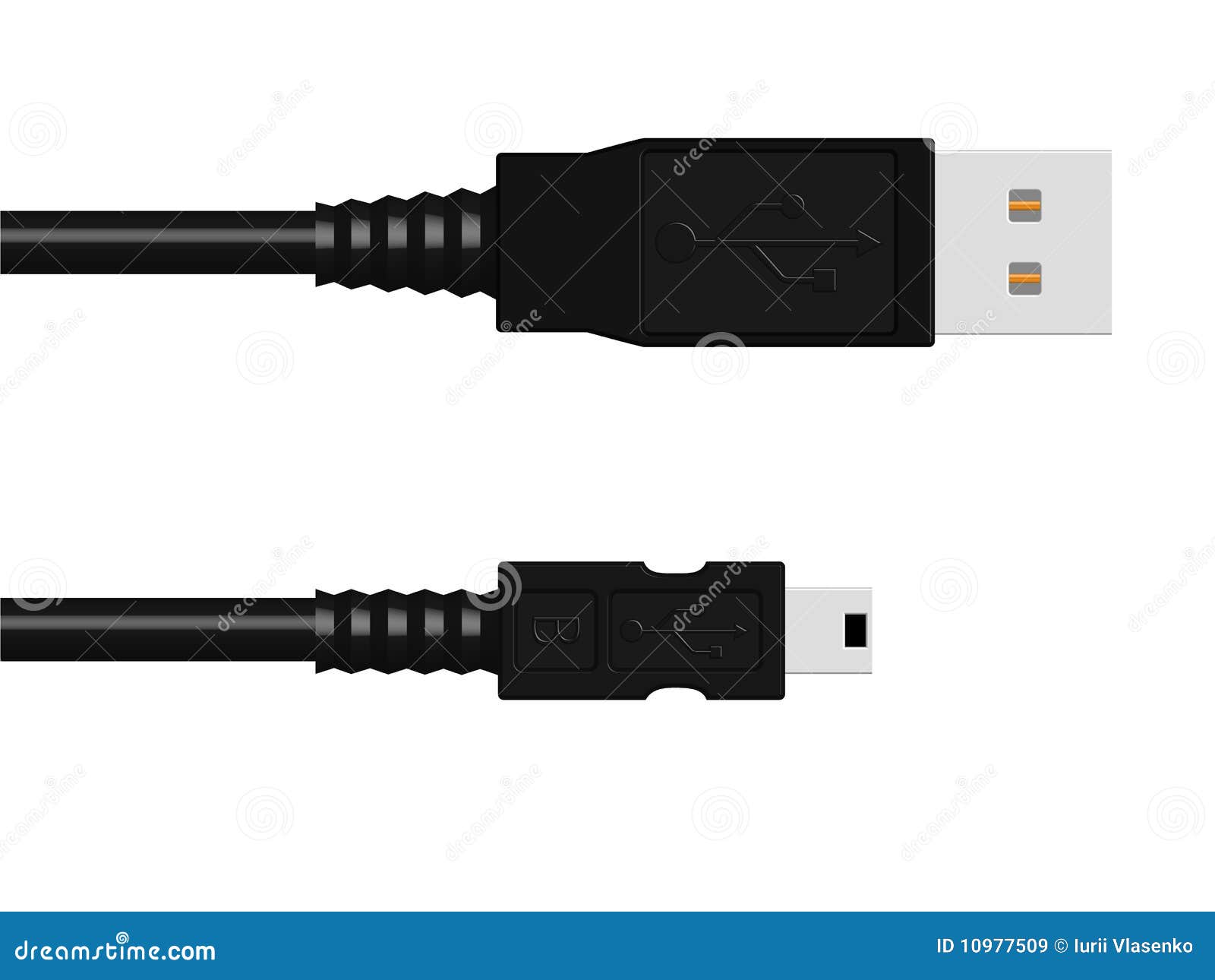 USB plug stock illustration. Illustration of office, cable - 10977509