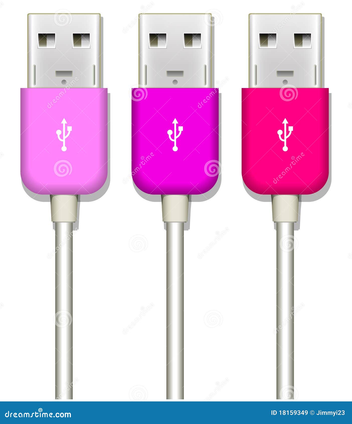 Usb plug stock vector. Illustration of hardware, plastic - 18159349