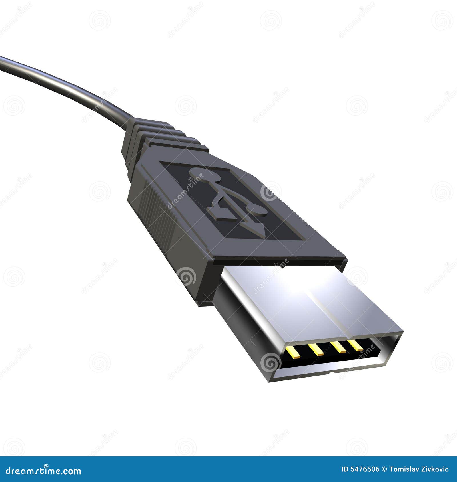 USB plug stock illustration. Illustration of electronic - 5476506