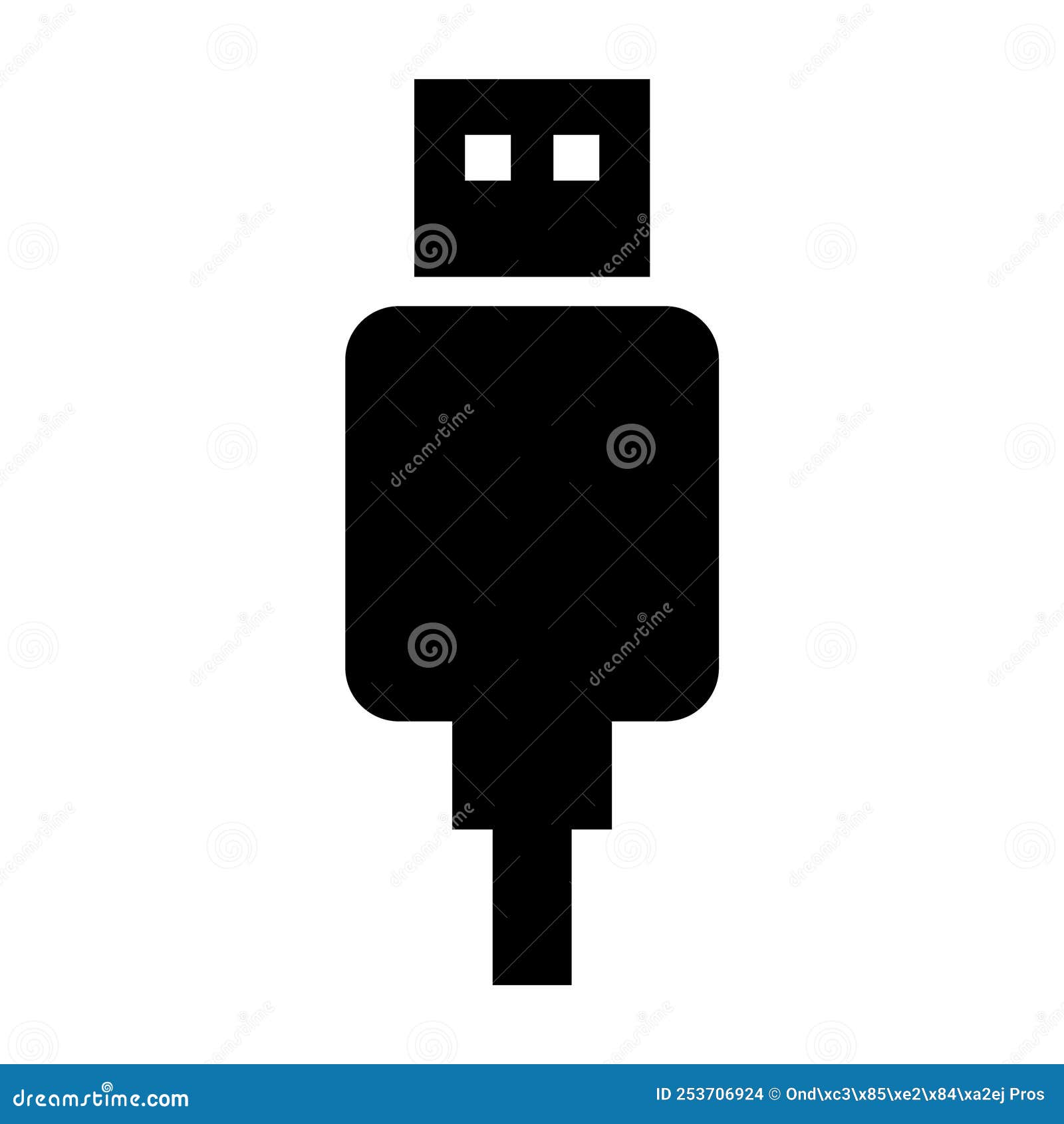 USB Plug Cable Icon Technology, Connect Device Sign, Electronic ...