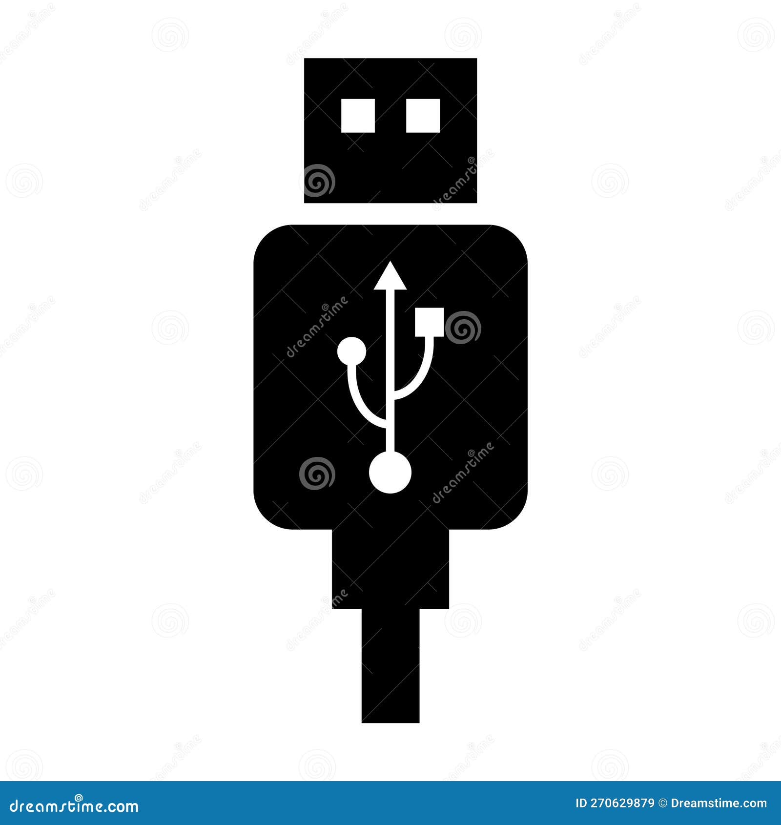 USB Plug Cable Icon Technology, Connect Device Sign, Electronic ...