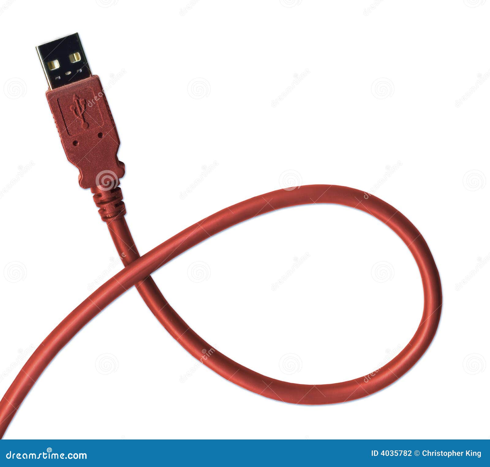 USB Plug and Cable Including Clipping Path Stock Photo - Image of ...