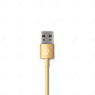 USB Plug or Computer Connection Cable 3d Mockup Vector Illustration ...