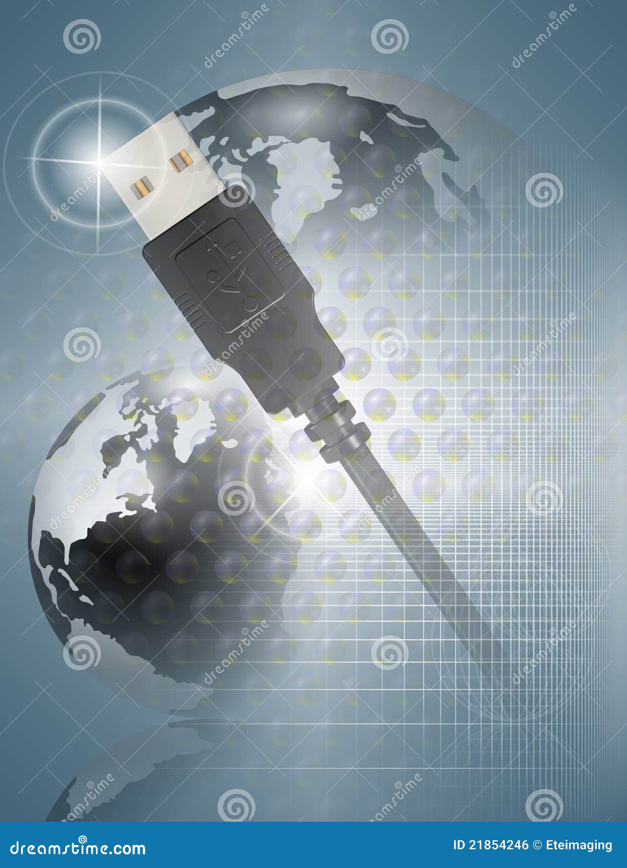 USB plug and Earth stock illustration. Illustration of transparent ...