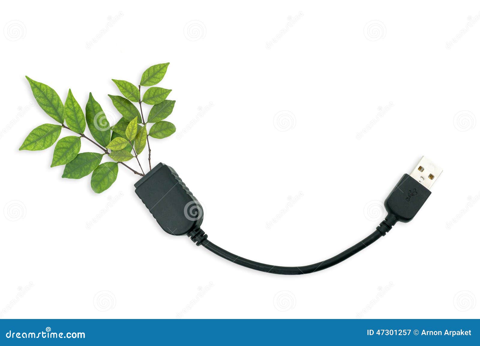 USBÂ plugÂ for green it stock image. Image of gren, save - 47301257