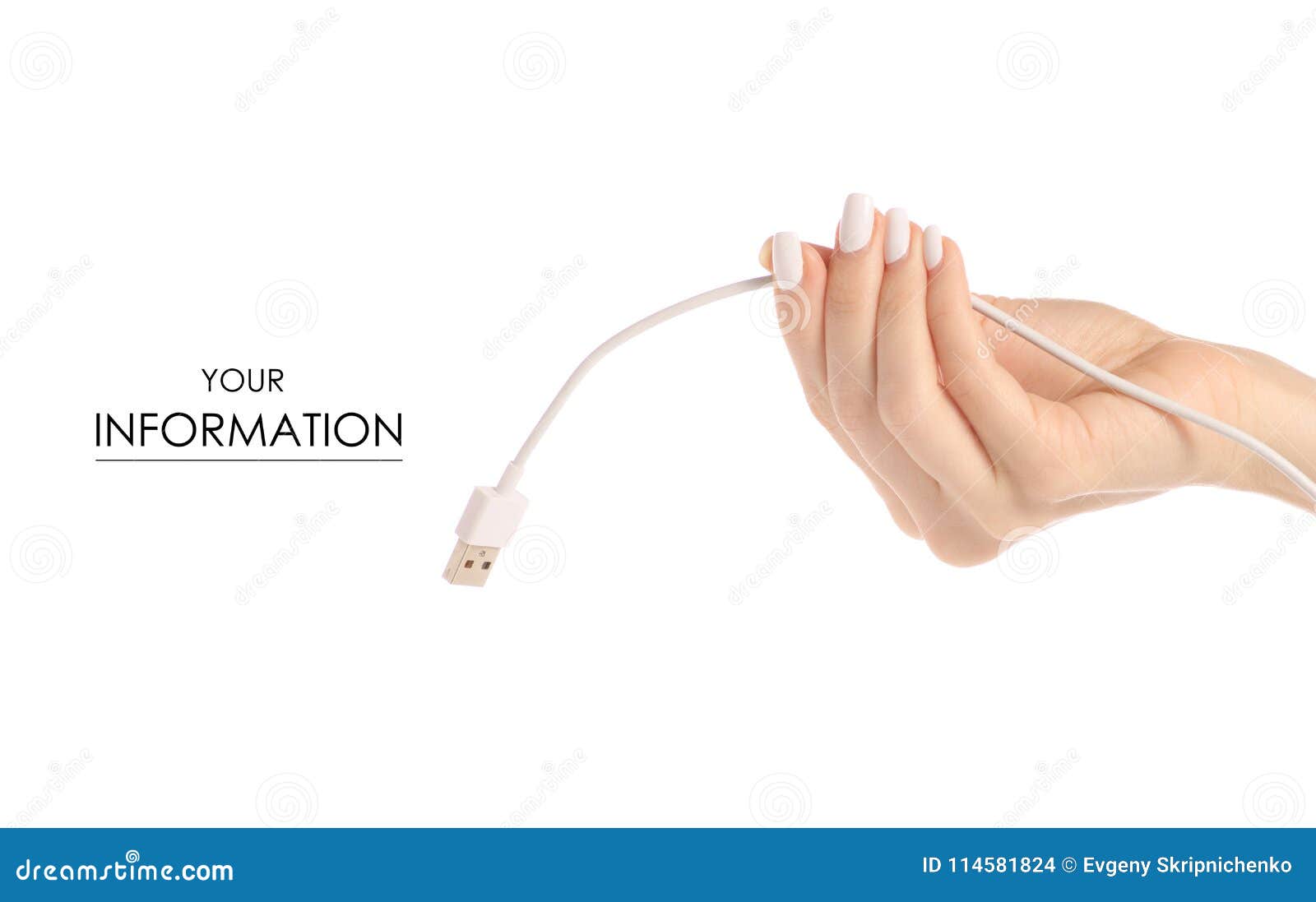 USB plug in hand pattern stock photo. Image of device - 114581824