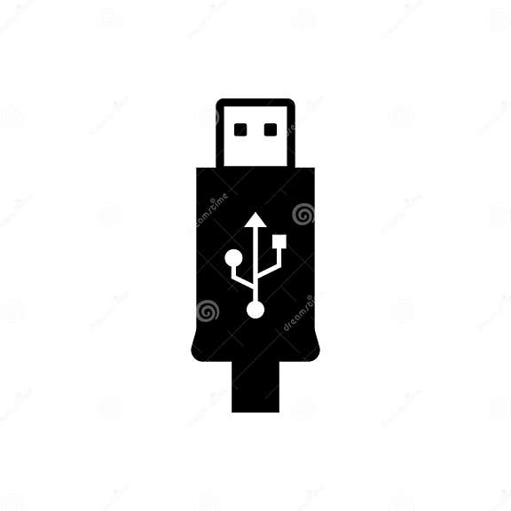 Usb Plug Icon. Usb Connector Symbol. Data Transfer Computer Usb Drive ...