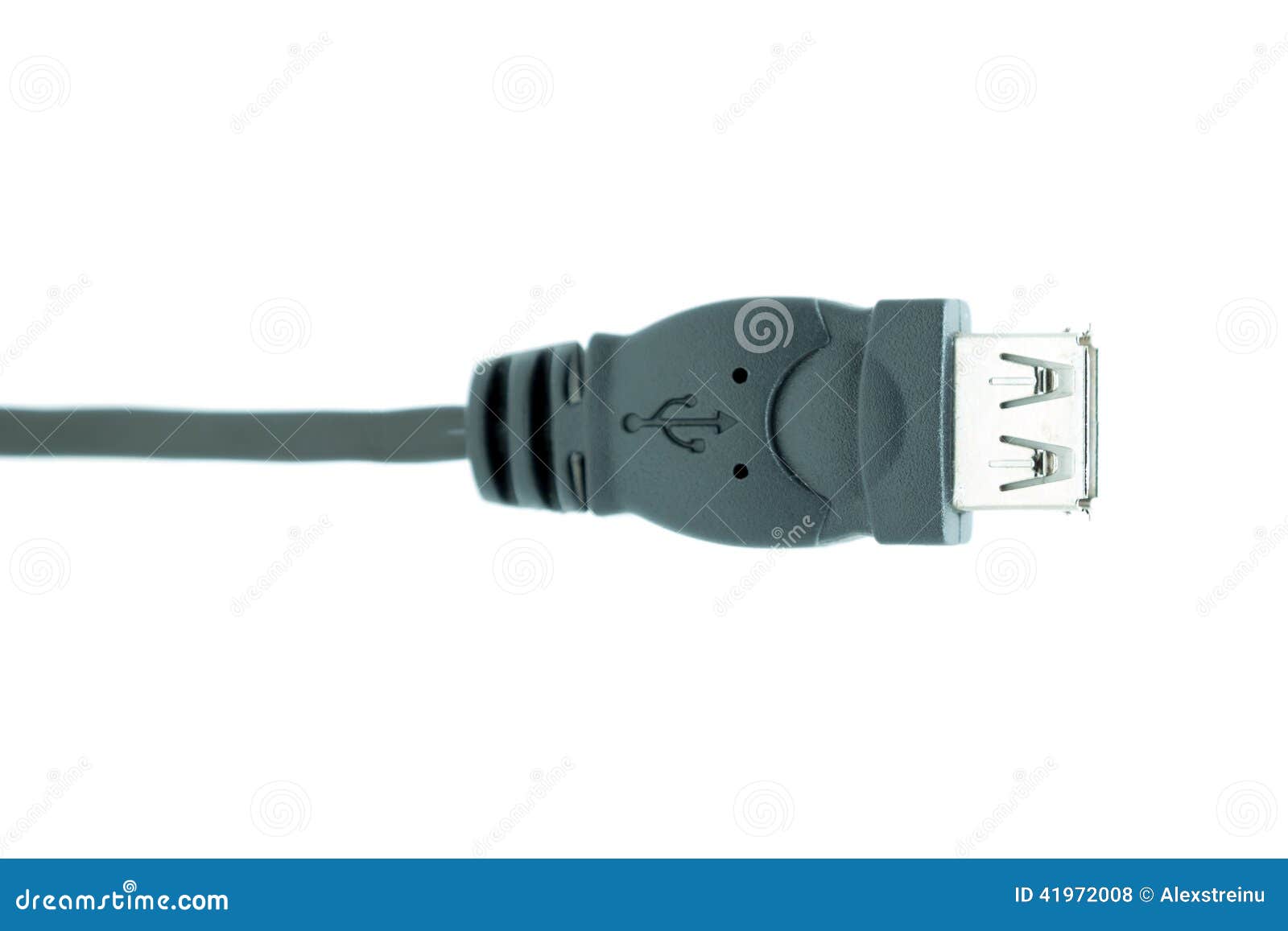 USB Plug Isolated on a White Background Stock Photo - Image of device ...