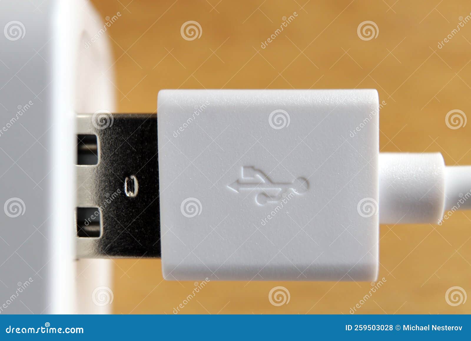 Usb Plug in Socket Close Up Macro Stock Photo - Image of port, data ...