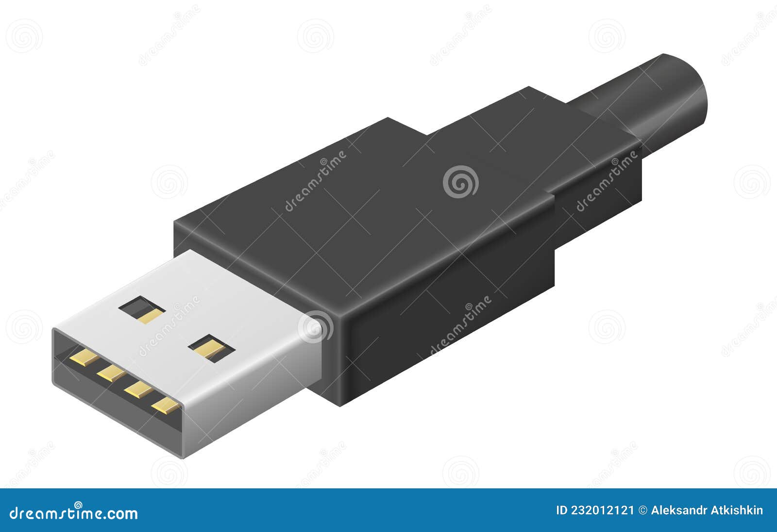 USB Plugs stock vector. Illustration of black, interconnect - 232012121