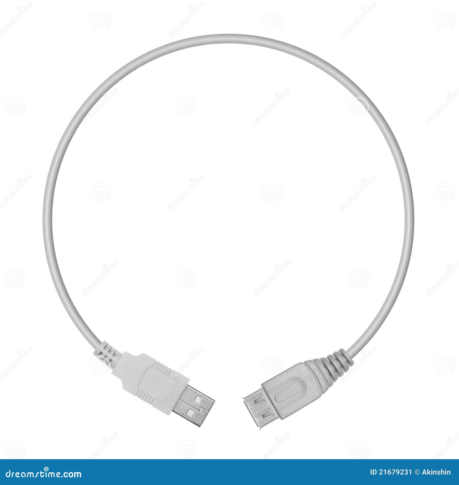 USB Plugs in the Form of a Circle Stock Image - Image of internet ...