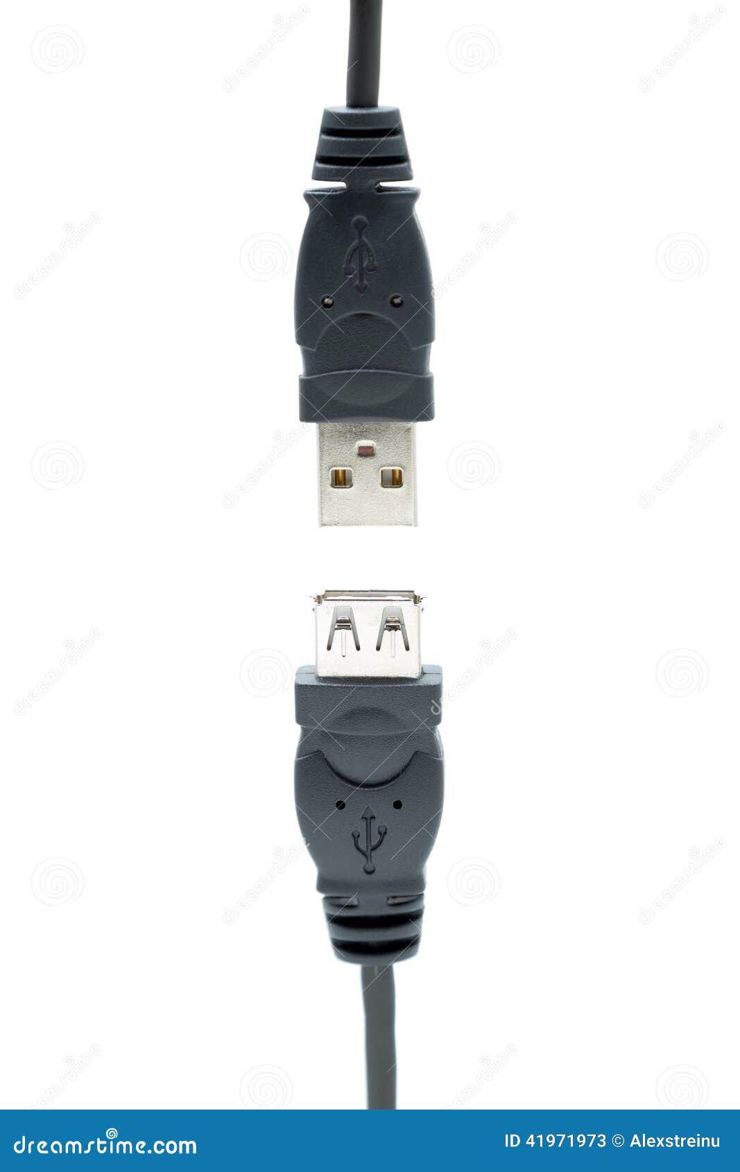 USB Plugs Isolated on a White Background Stock Image - Image of jack ...