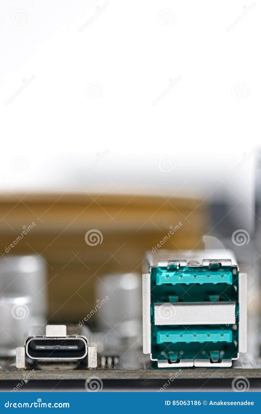 Usb 3.1 port stock photo. Image of double, plug, isolated - 85063186