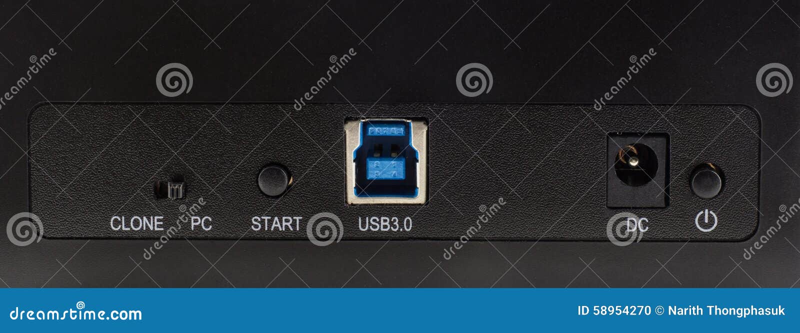 USB port and dc port stock photo. Image of electrical - 58954270