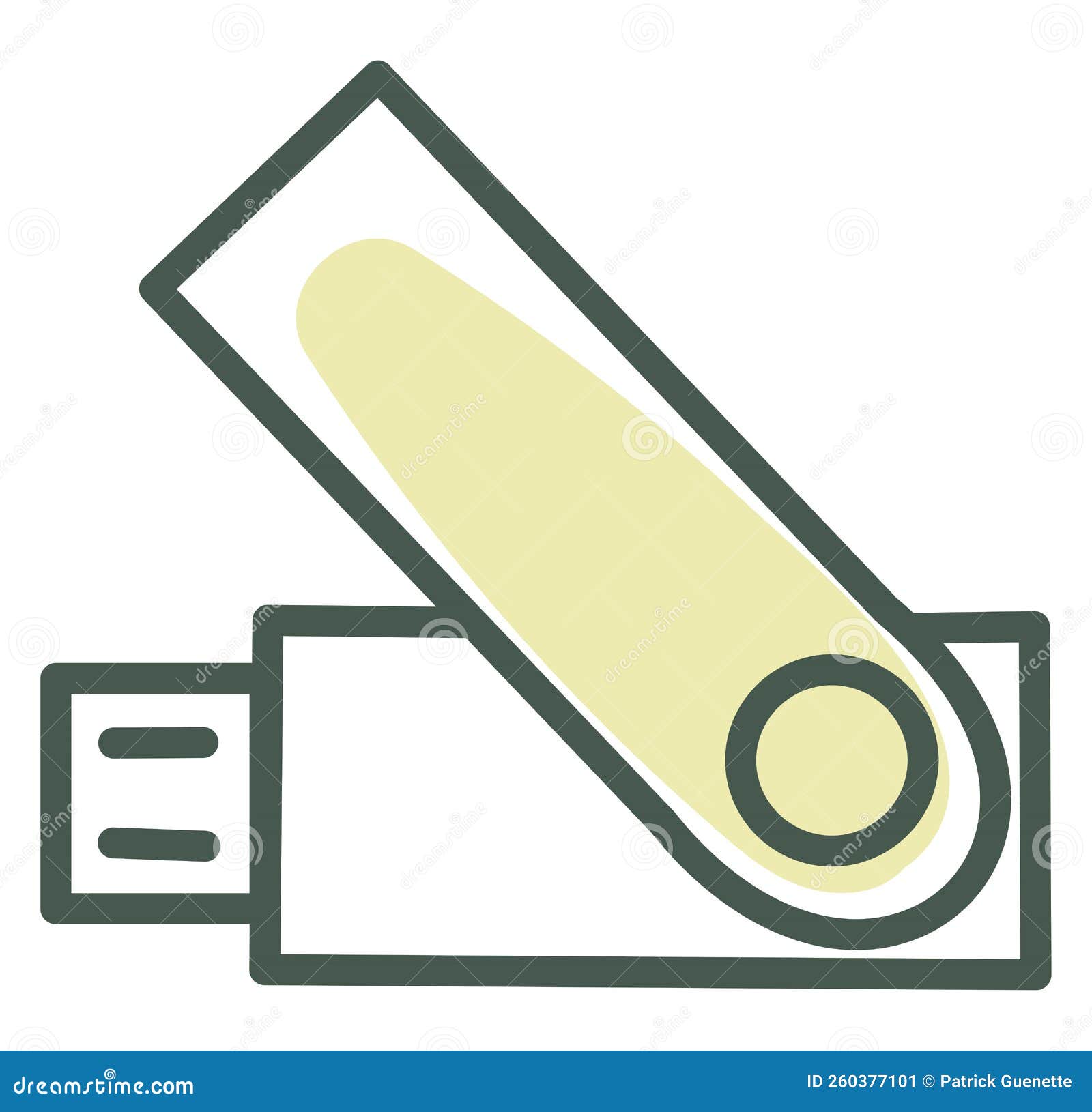USB Port, icon stock vector. Illustration of communication - 260377101