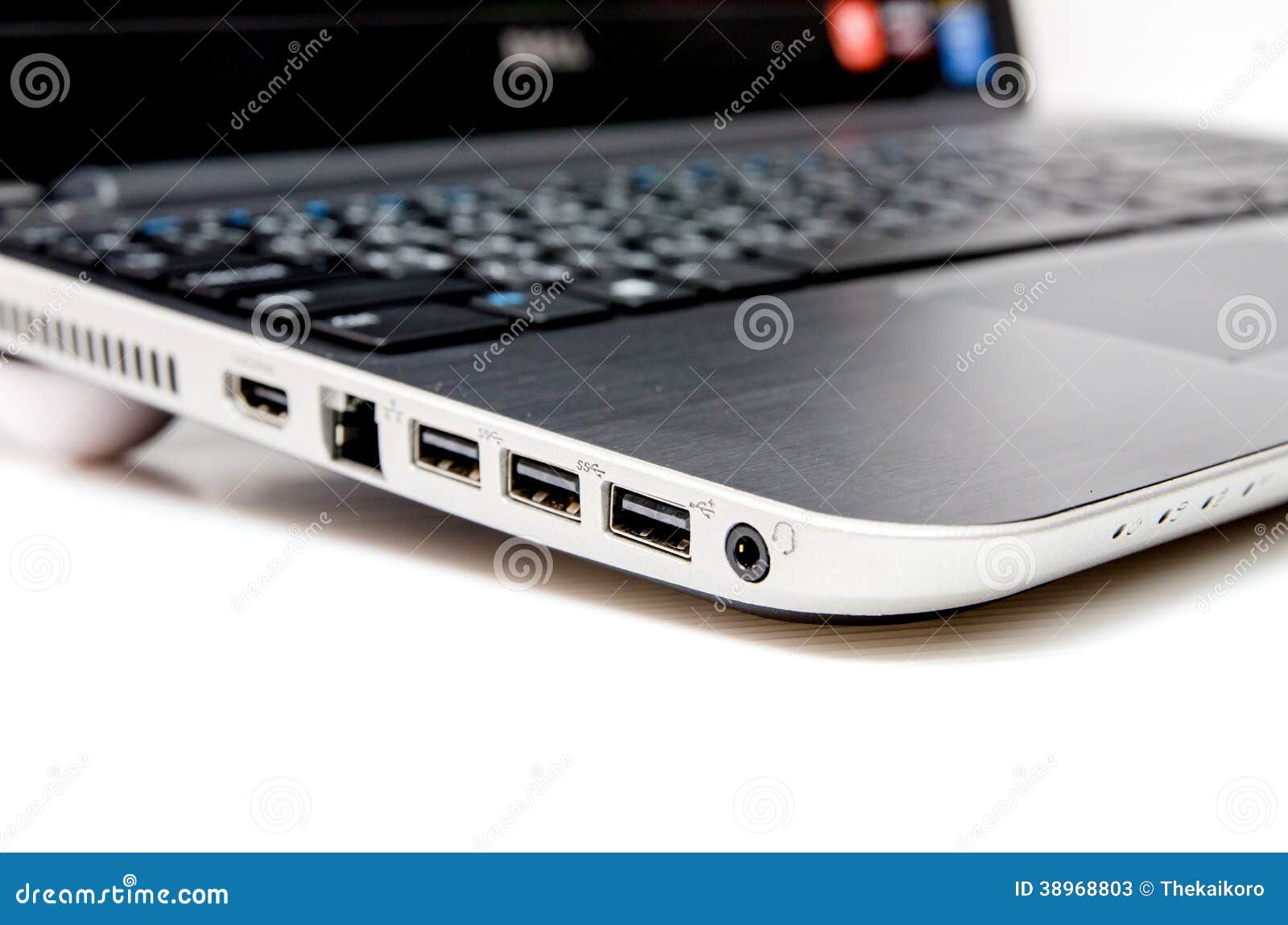 USB Port on Laptop Computer Stock Image - Image of view, open: 38968803